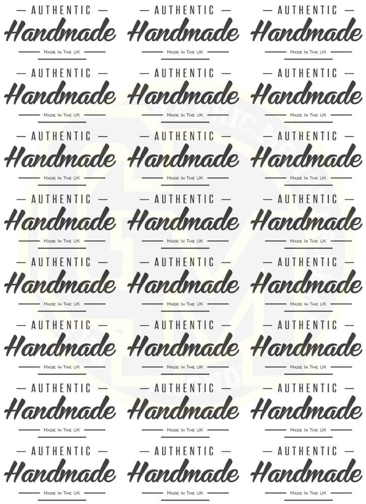 Authentic Handmade Stickers - Made In The UK - Rectangles 63mm x 34mm