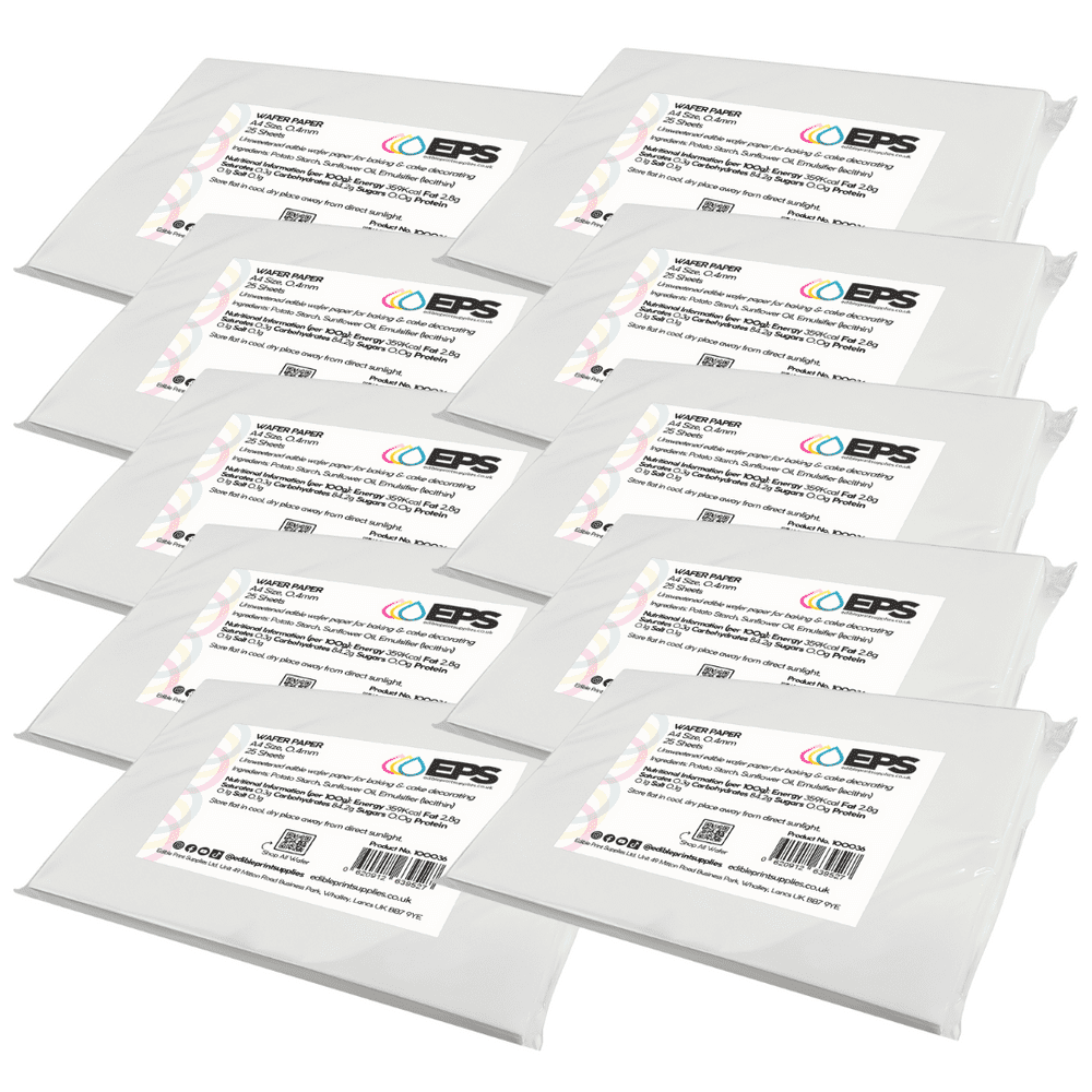 Wholesale Bulk Wafer Paper Offer | 10 Packs of 25 Sheets | Edible Print ...