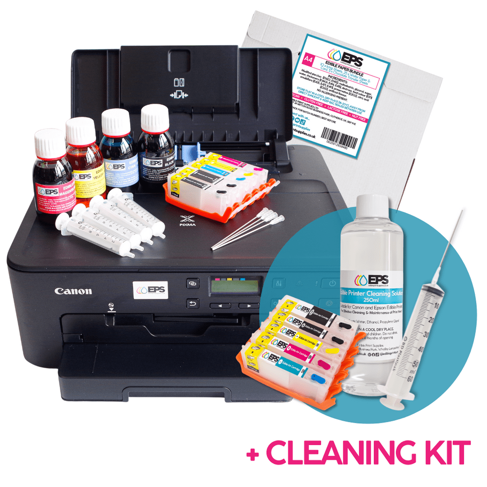A4 Canon TS705A Edible Printer Starter Kit & Cleaning Bundle | Edible Print Supplies