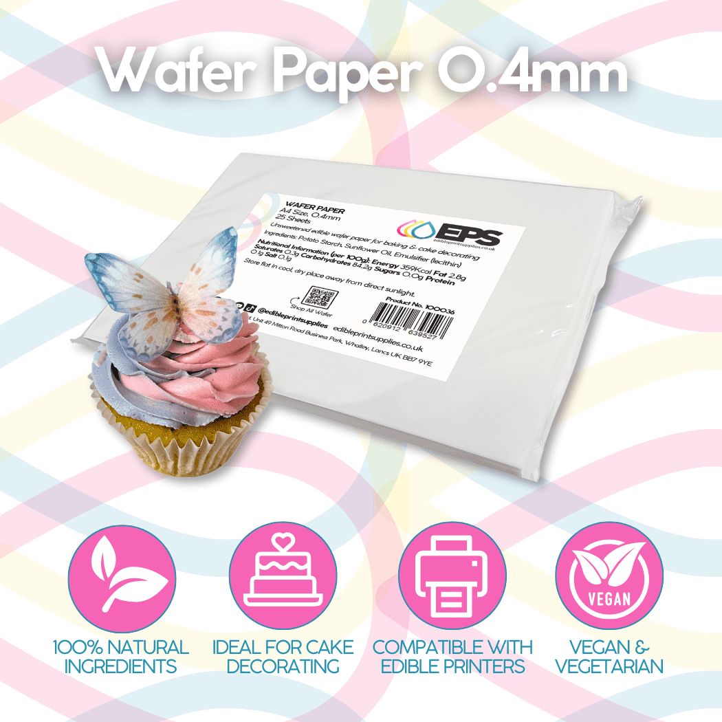 Full Carton of A4 Wafer Paper | 96 Packs of 0.35-0.4mm Edible Wafer ...