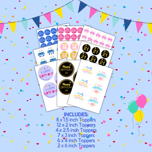 Happy Birthday Topper Template -Free Online Download