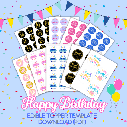 Happy Birthday Topper Template -Free Online Download