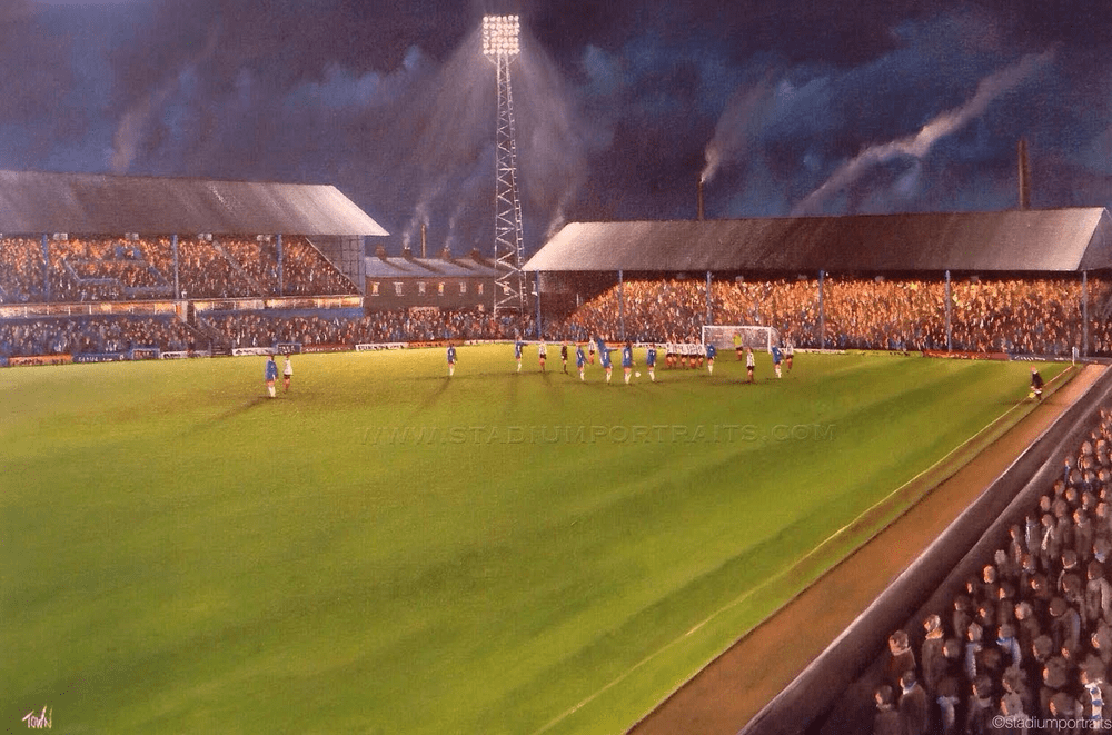 Chaddy End Boundary Park Oldham Athletic A3 poster print