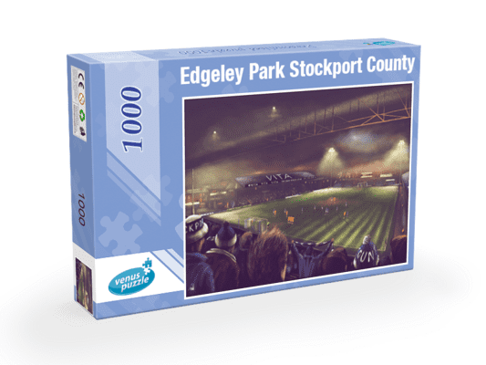 Edgeley Park Stockport County 1000 Piece Jigsaw blue box