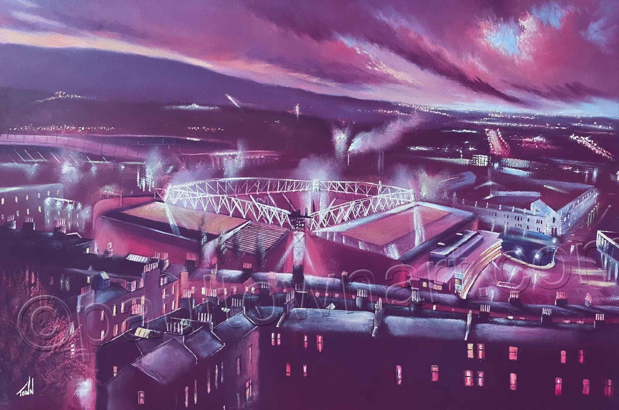 Glorious Tynecastle Heart of Midlothian A3 approx poster print