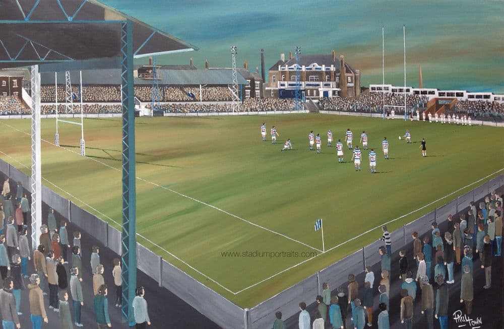 Halifax RLFC - Thrum Hall - The Final Kick 20 x 30 approx poster print
