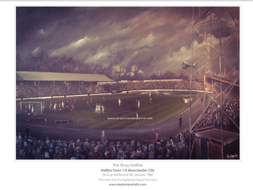 Halifax Town v Manchester City FA Cup 1980 A3 Unframed print