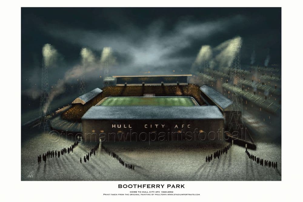 Hull - Boothferry Park - A3 approx poster print
