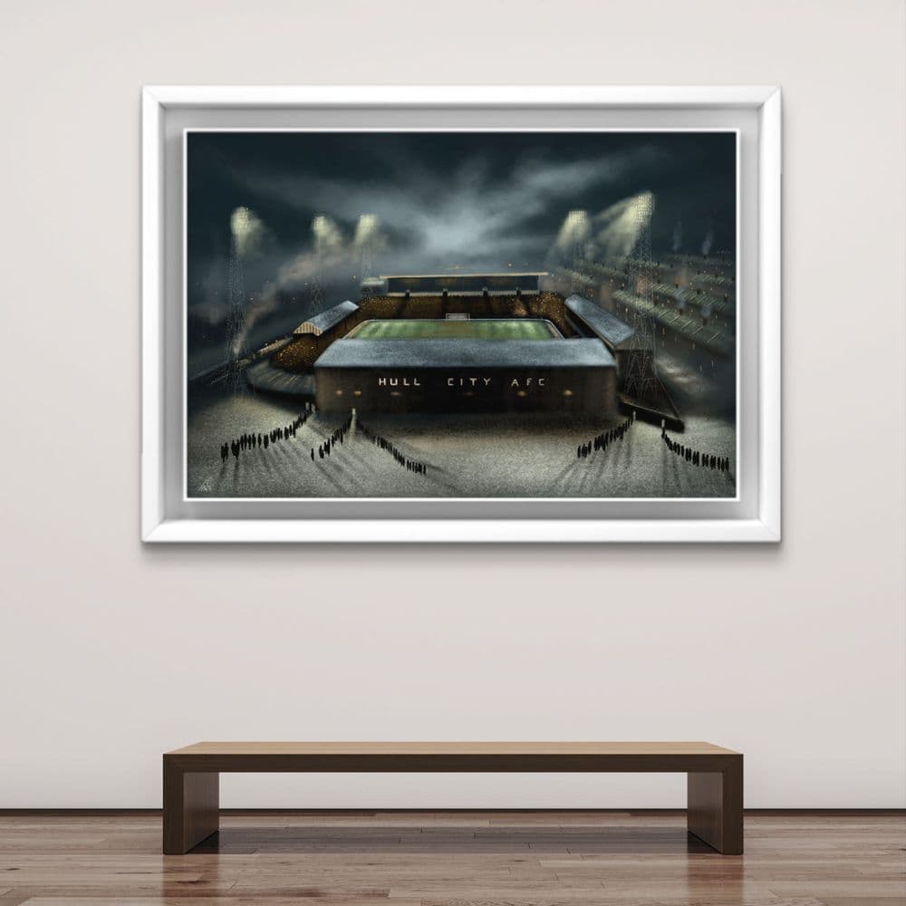 Hull City - Boothferry Park UNFRAMED original artwork 51cm x 76cm