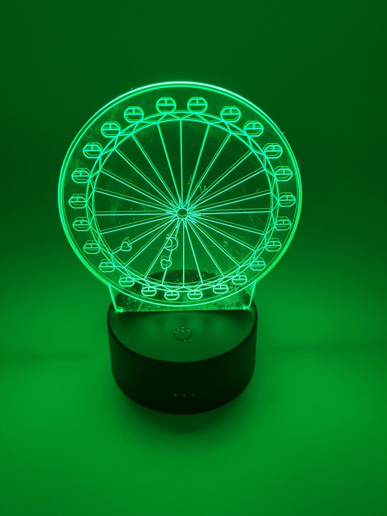 3D Lamp London Eye Kids & Adults 7 Colour Change Touch Control Mood Light