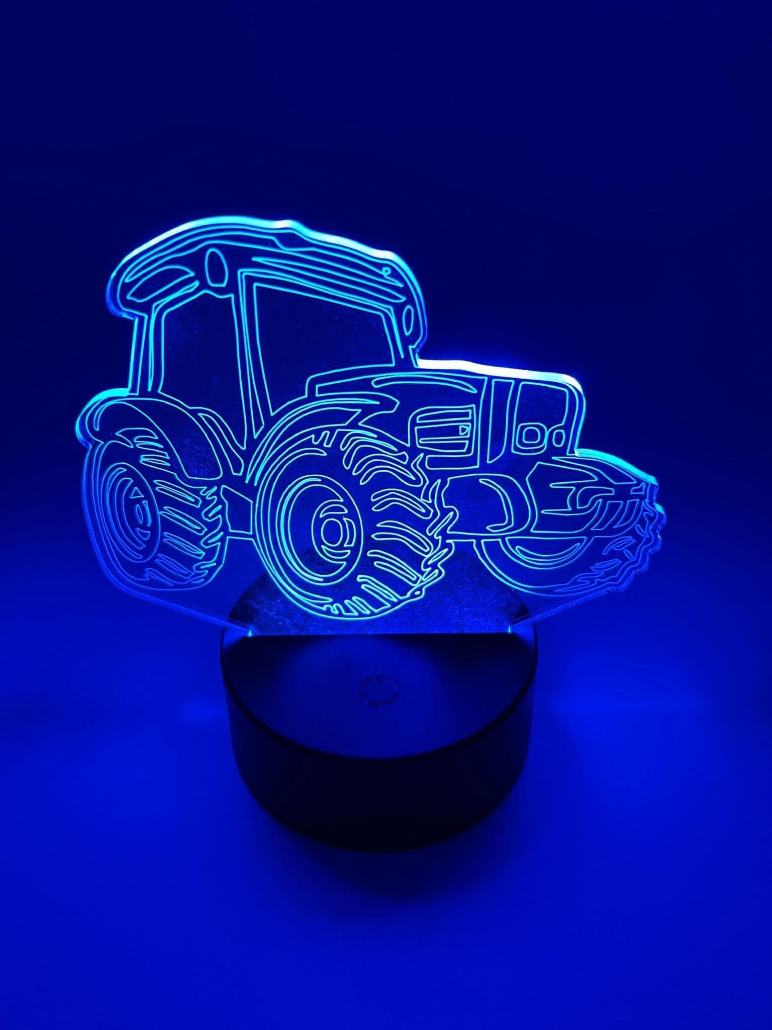 3D Lamp Tractor Kids & Adults 7 Colour Change Touch Control Mood Light
