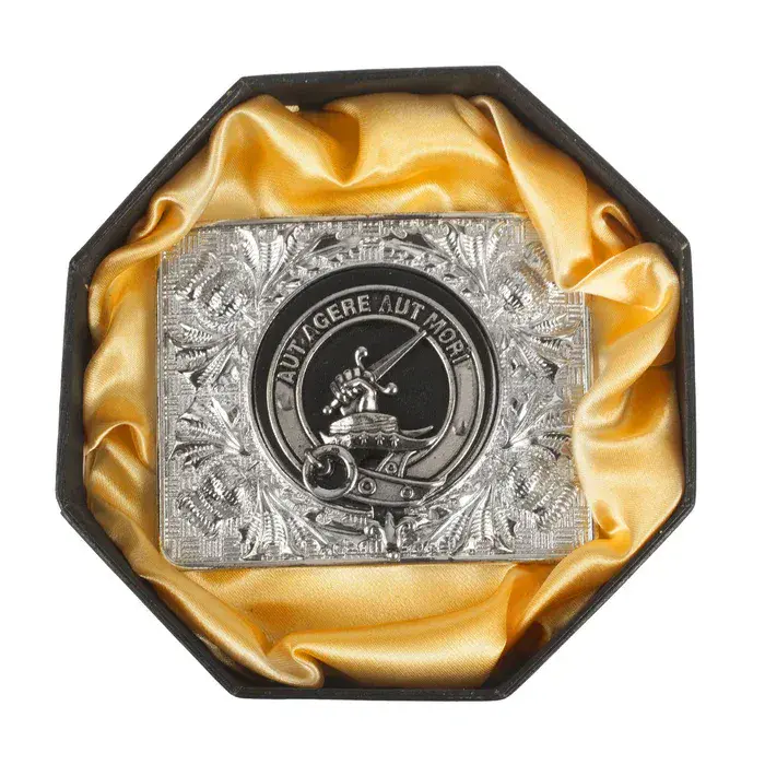 Barclay Clan Crested Traditional Polished Pewter Scottish Belt Buckle New