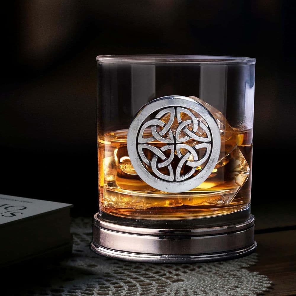 Handmade Celtic Knot Whisky Glass 340ml