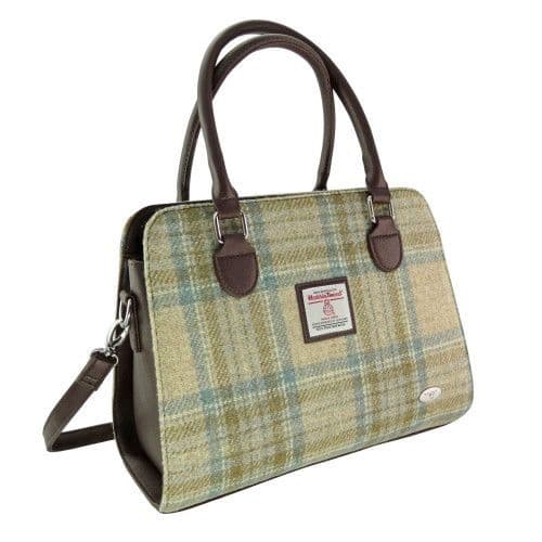Harris Tweed Beige Stewart Tartan Tote Bag