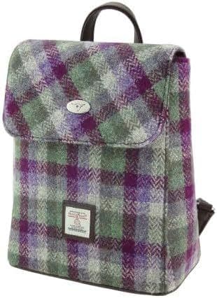 Harris Tweed Green Check Mini Backpack