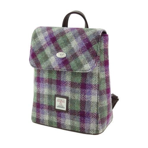 Harris Tweed Green Check Mini Backpack