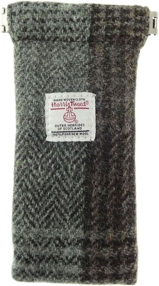 Harris Tweed Green Patchwork Glasses Case