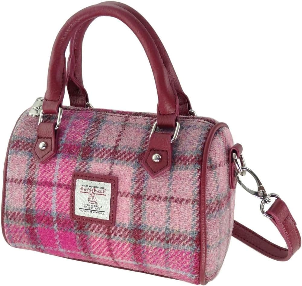 Harris Tweed Pink Buchanan Tartan Mini Bag
