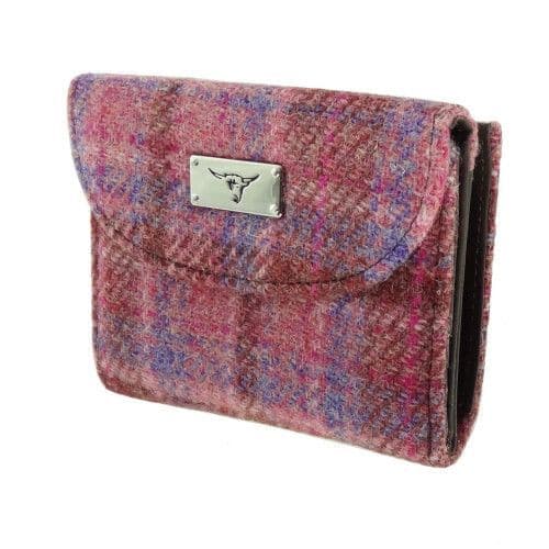 Harris Tweed Pink Check Wallet