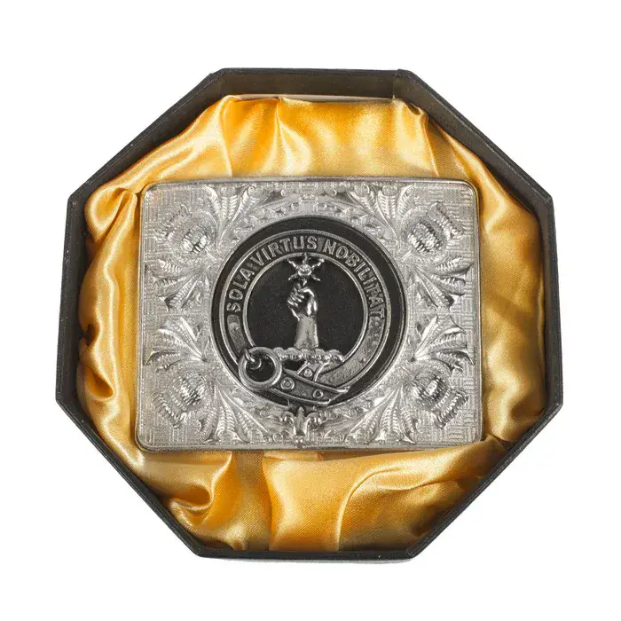 Henderson Clan Crested Traditional Polished Pewter Scottish Belt Buckle New