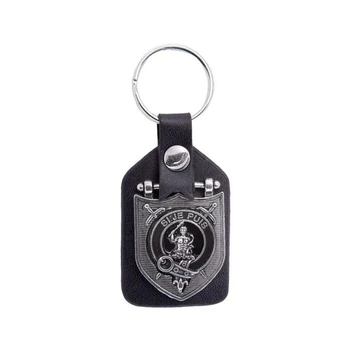 Livingstone Clan Crested Traditional Scottish Family Leather Fob Pewter ...