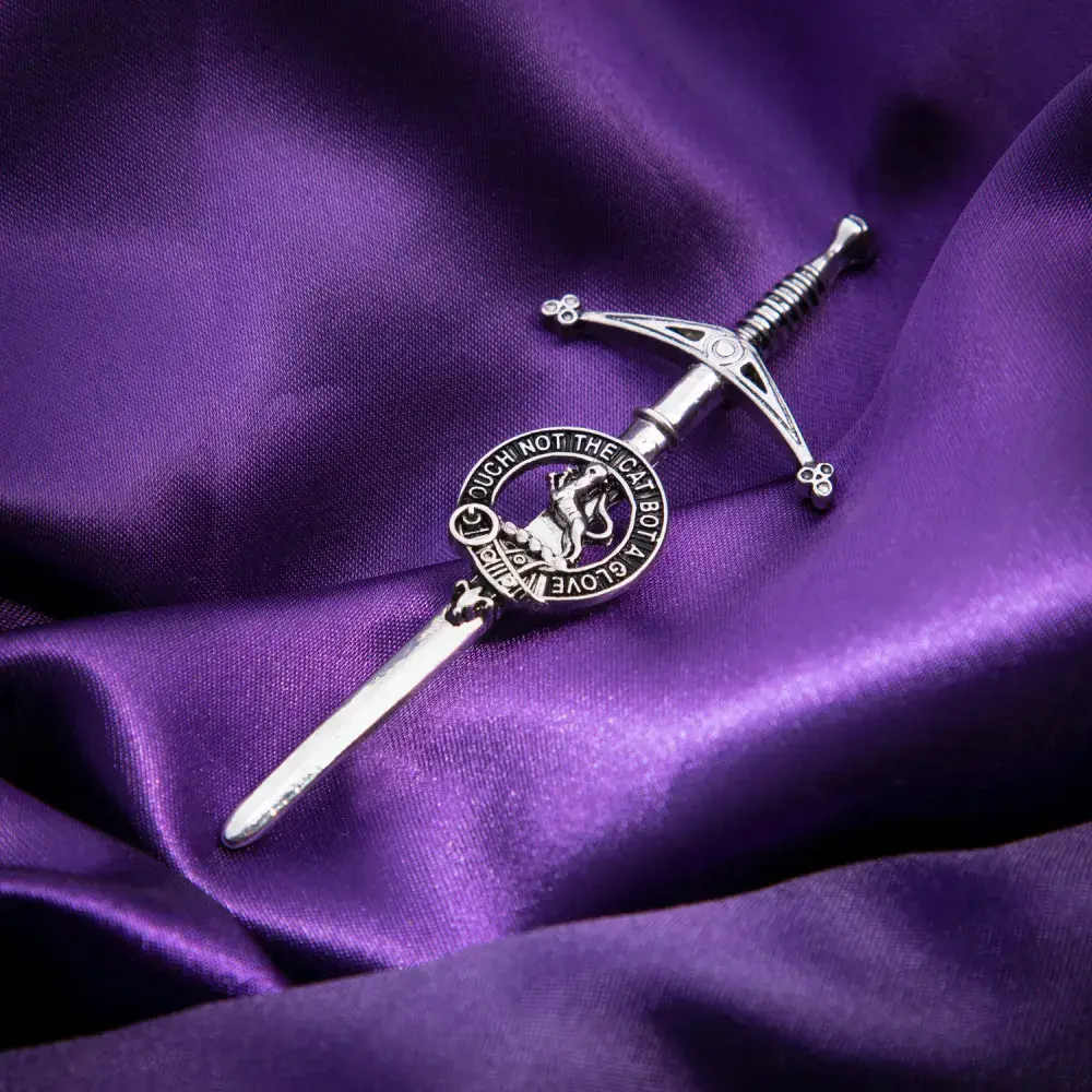 MacIntosh Clan Kilt Pin - Traditional Scottish Surname Crest Sword Brooch