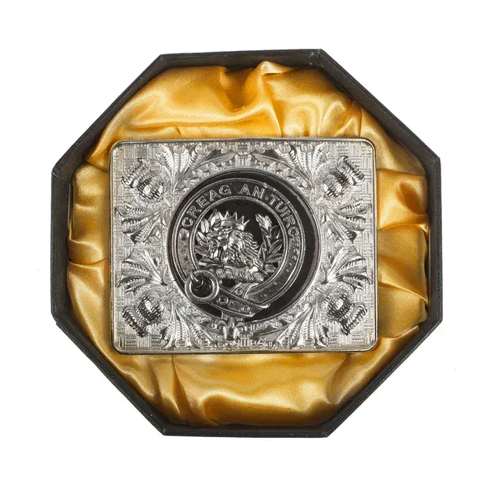 Maclaren Clan Crested Traditional Polished Pewter Scottish Belt Buckle New