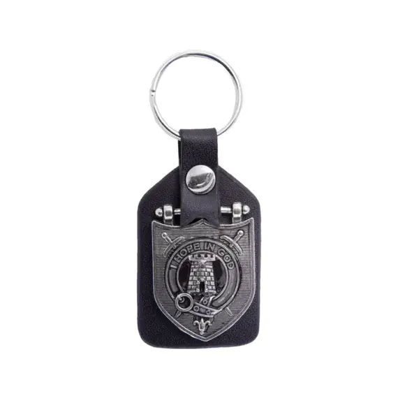 Macnaughton Clan Crested Traditional Scottish Family Leather Fob Keyring