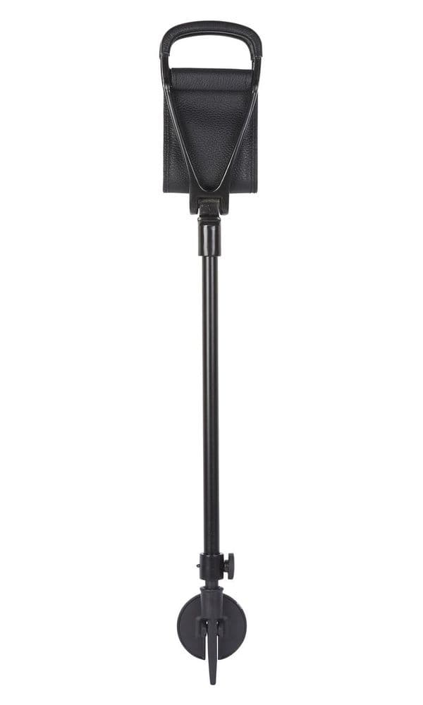 Scottish Black Leather Shooting Stick With Black Shaft