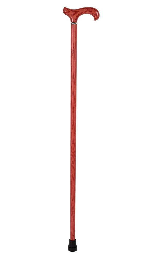 Scottish Red Stained Ash Wooden Derby Handle Stick