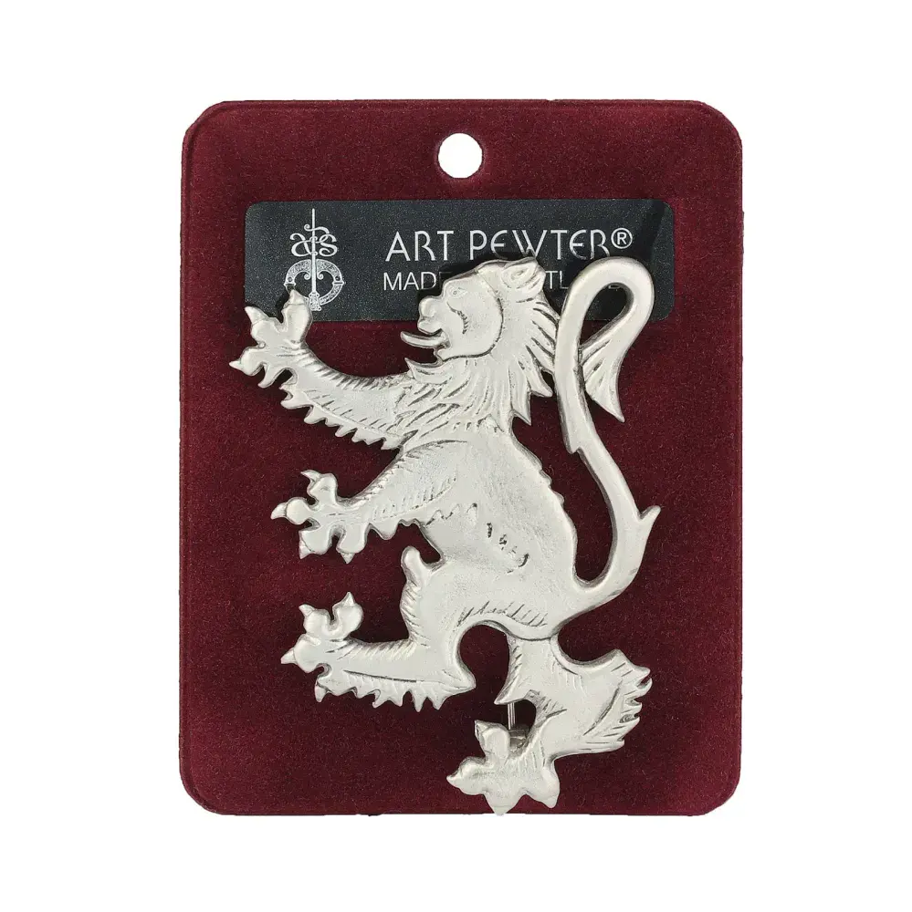 Traditional Scottish Antique Lion Rampant Brooch Kilt Pin Made in Scotland