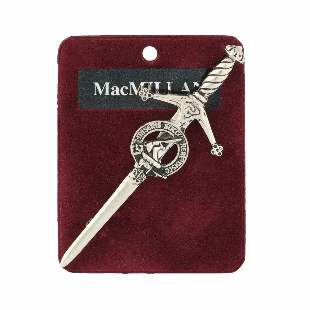 Traditional Scottish Art Pewter Kilt Pin Macmillan Made in Scotland