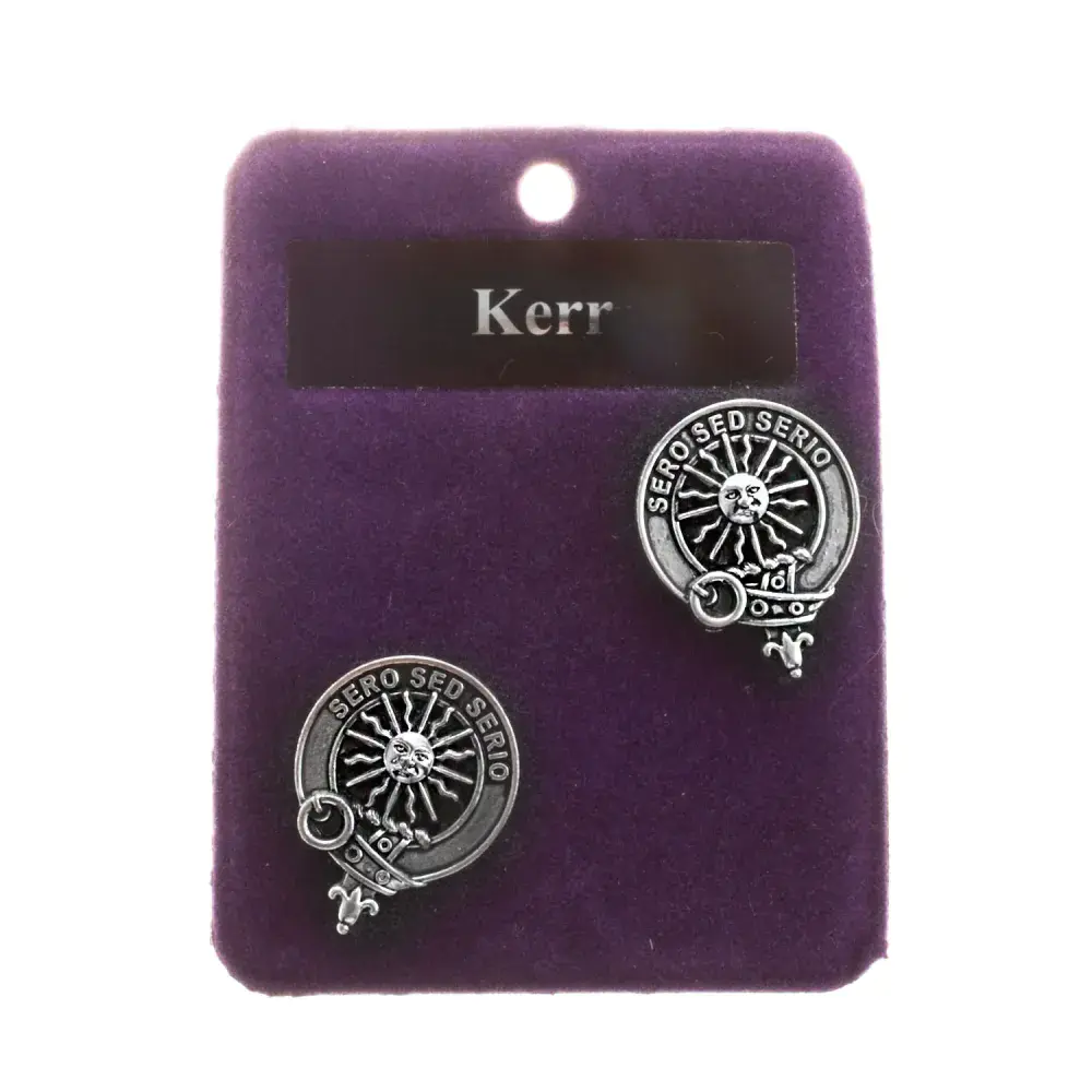 Traditional Scottish Clan Crested Cufflinks Kerr