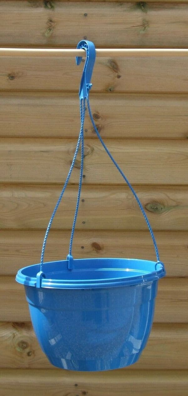 2 x Blue 27cm Hanging Baskets