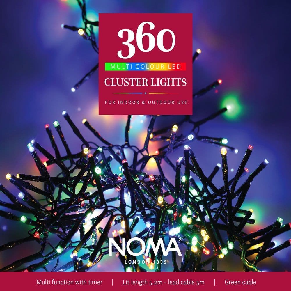 360 Multicolour Cluster Lights by Noma 4921730