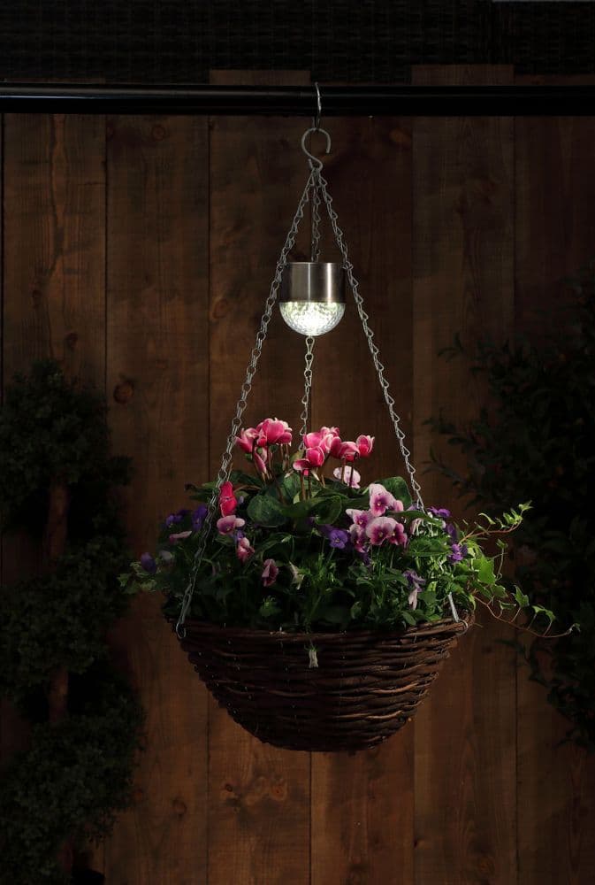 Two Solar Hanging Basket Lights by Noma