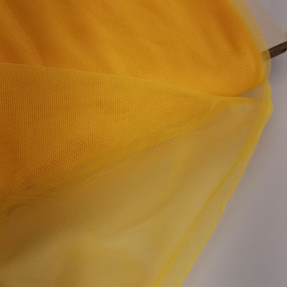 Belle Yellow 150 cm Poly Tulle Blush UK