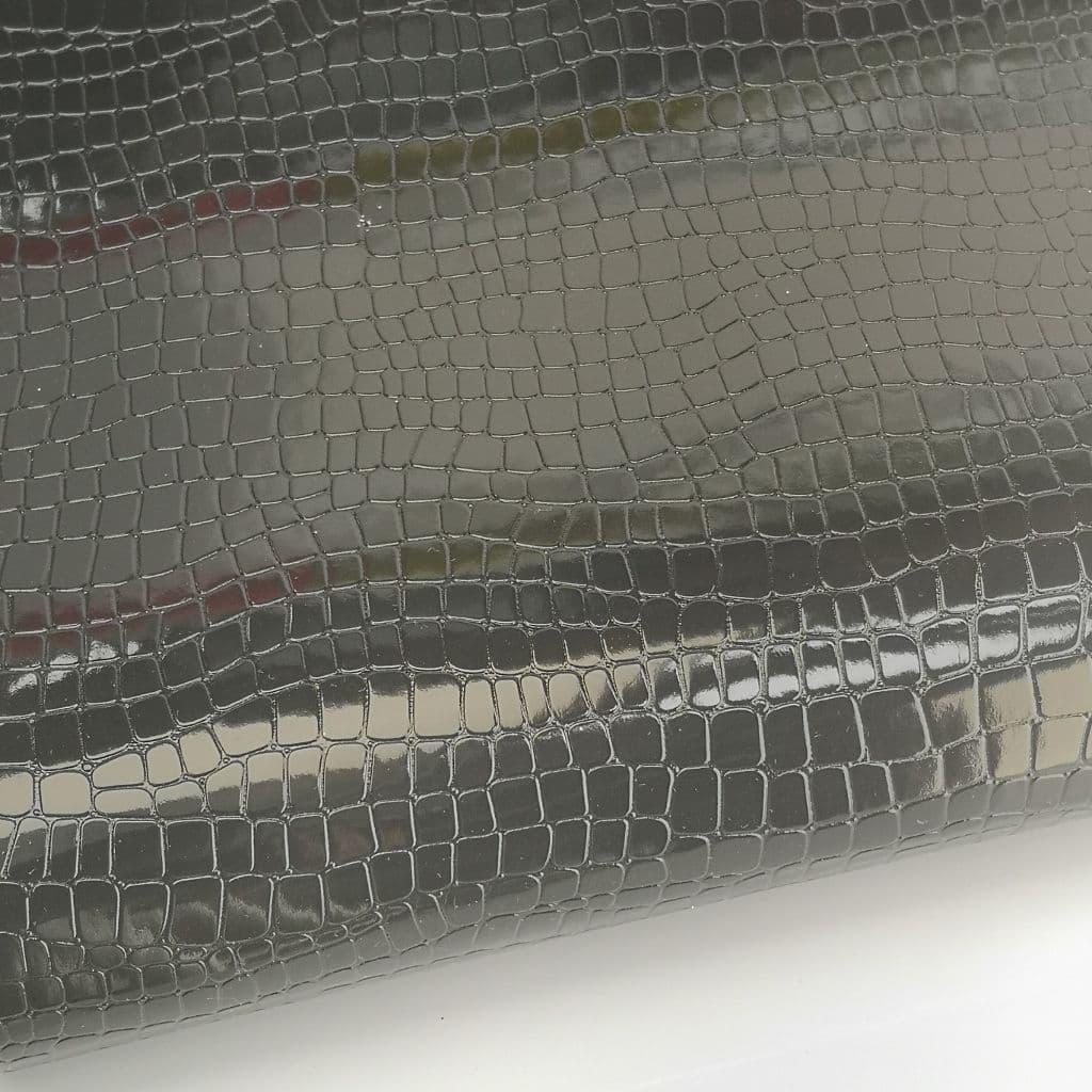 Black Embossed leatherette Fabric