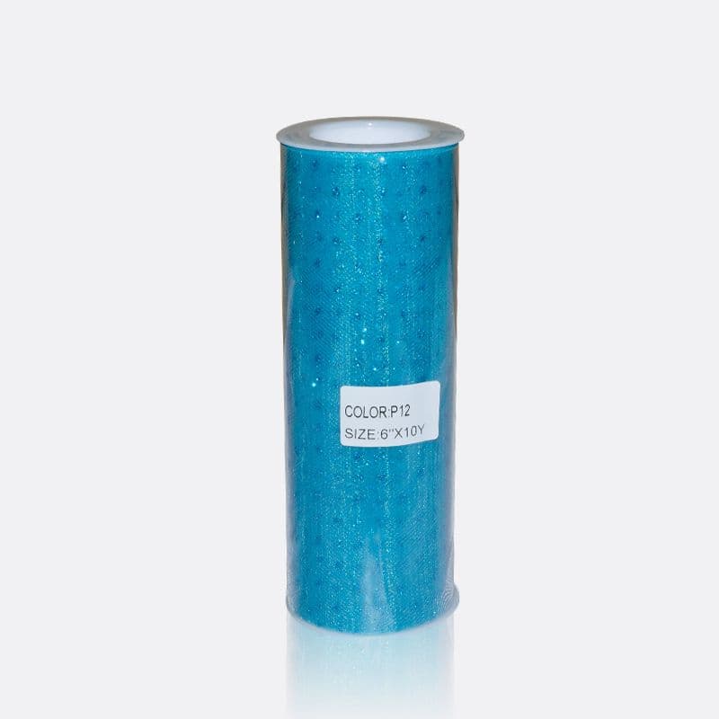 Blue Sparkling Tulle Roll 6 inch x 10 Y