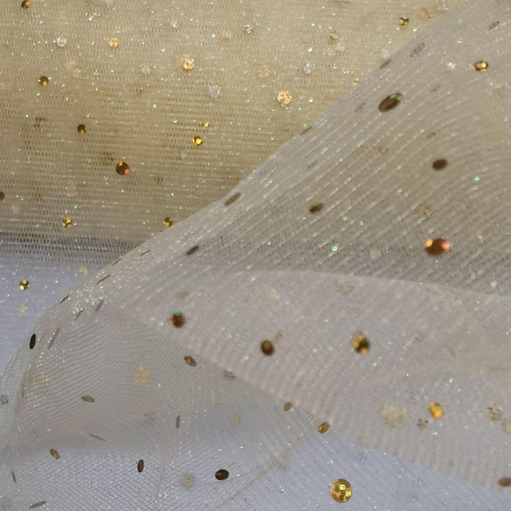 Enhanced Sparking Glitter Tulle Fabric UK