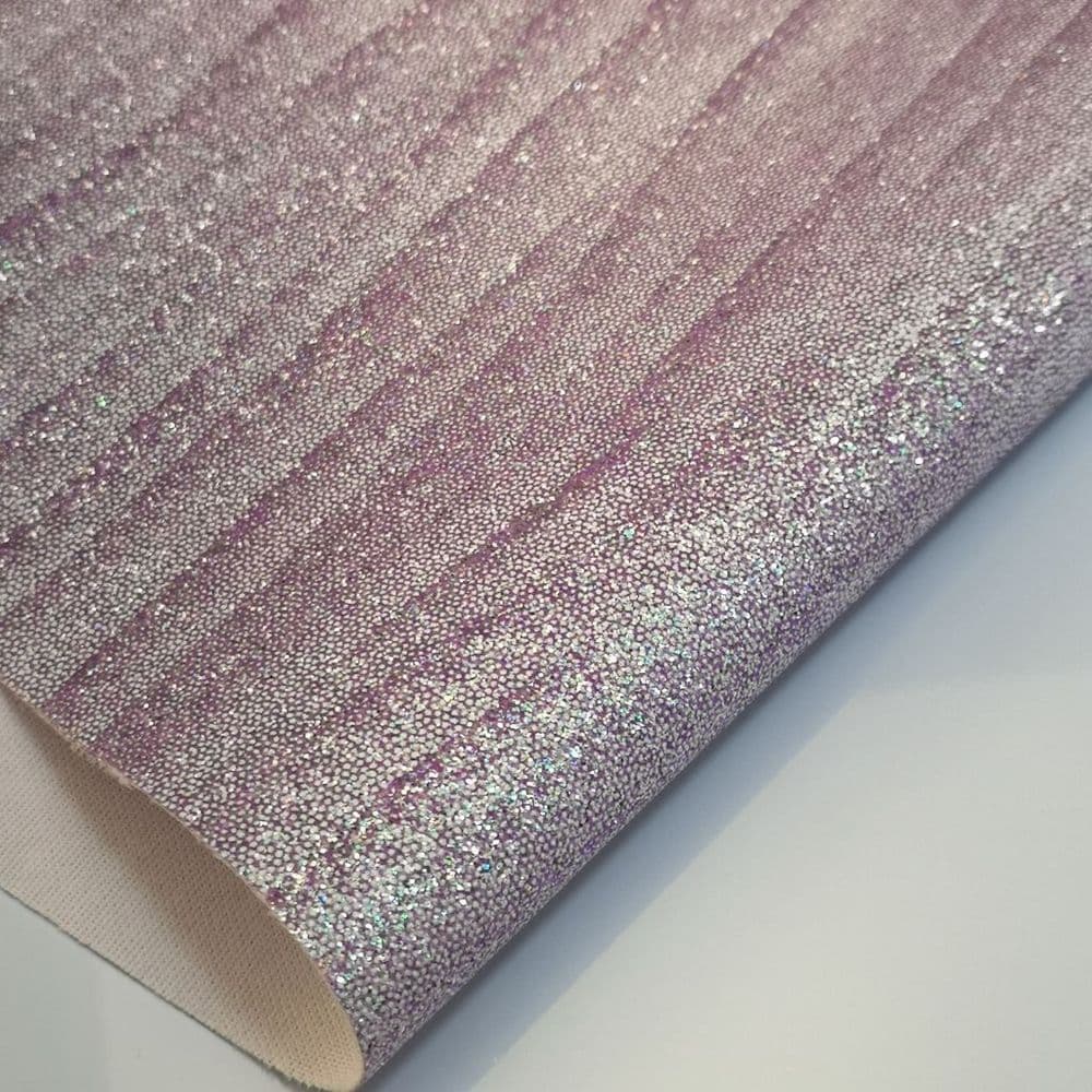 Lilac Frosting Fine Glitter Fabric UK