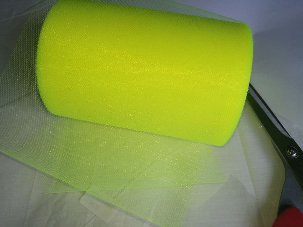 Pompoms making Fabric Neon Yellow Fabric UK