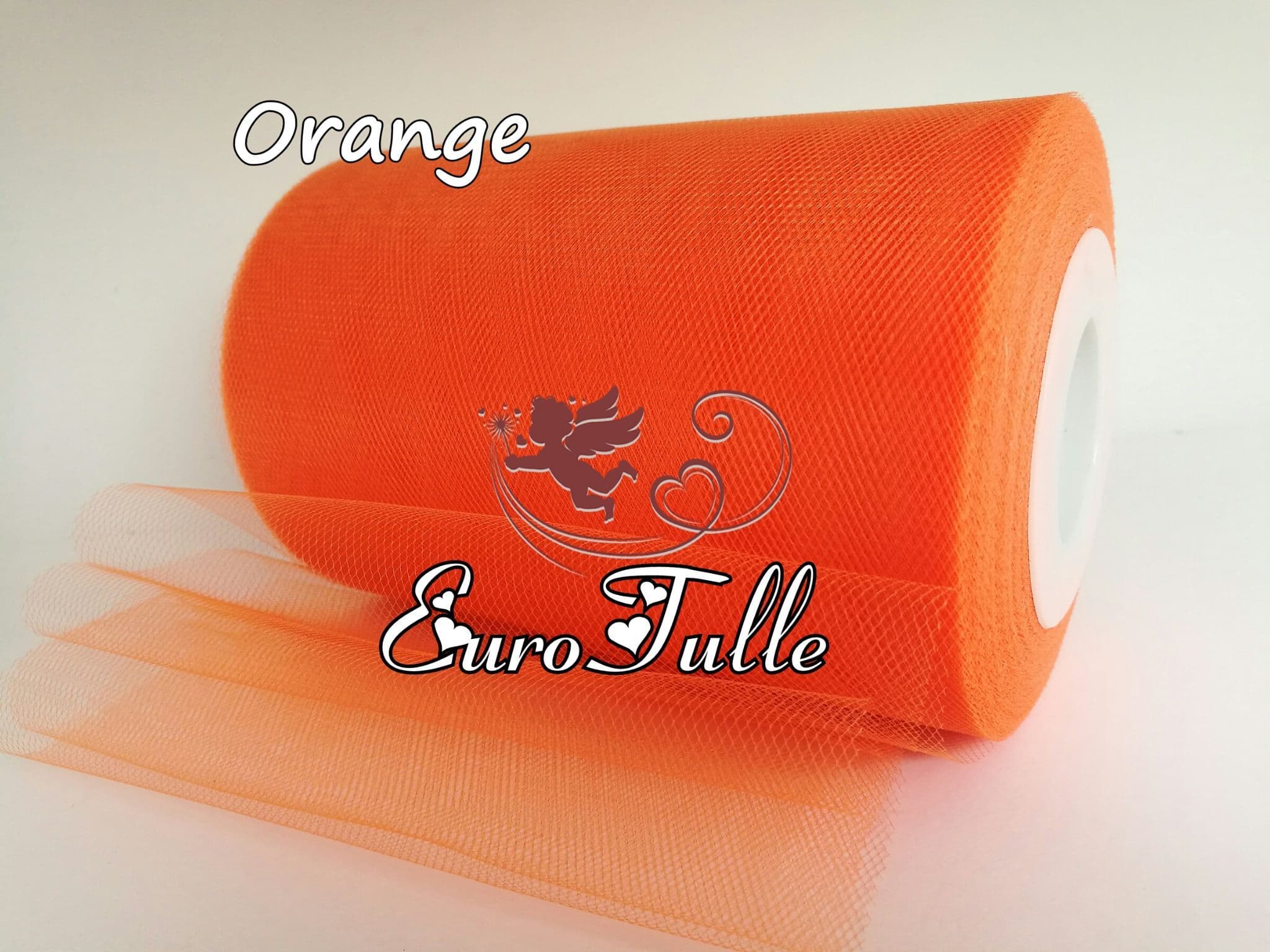 Orange Soft Tulle Fabric Best Price