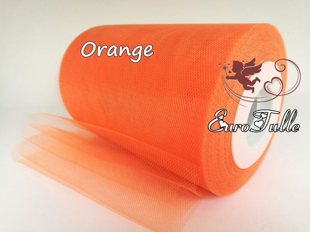 Orange Soft Tulle Fabric Best Price