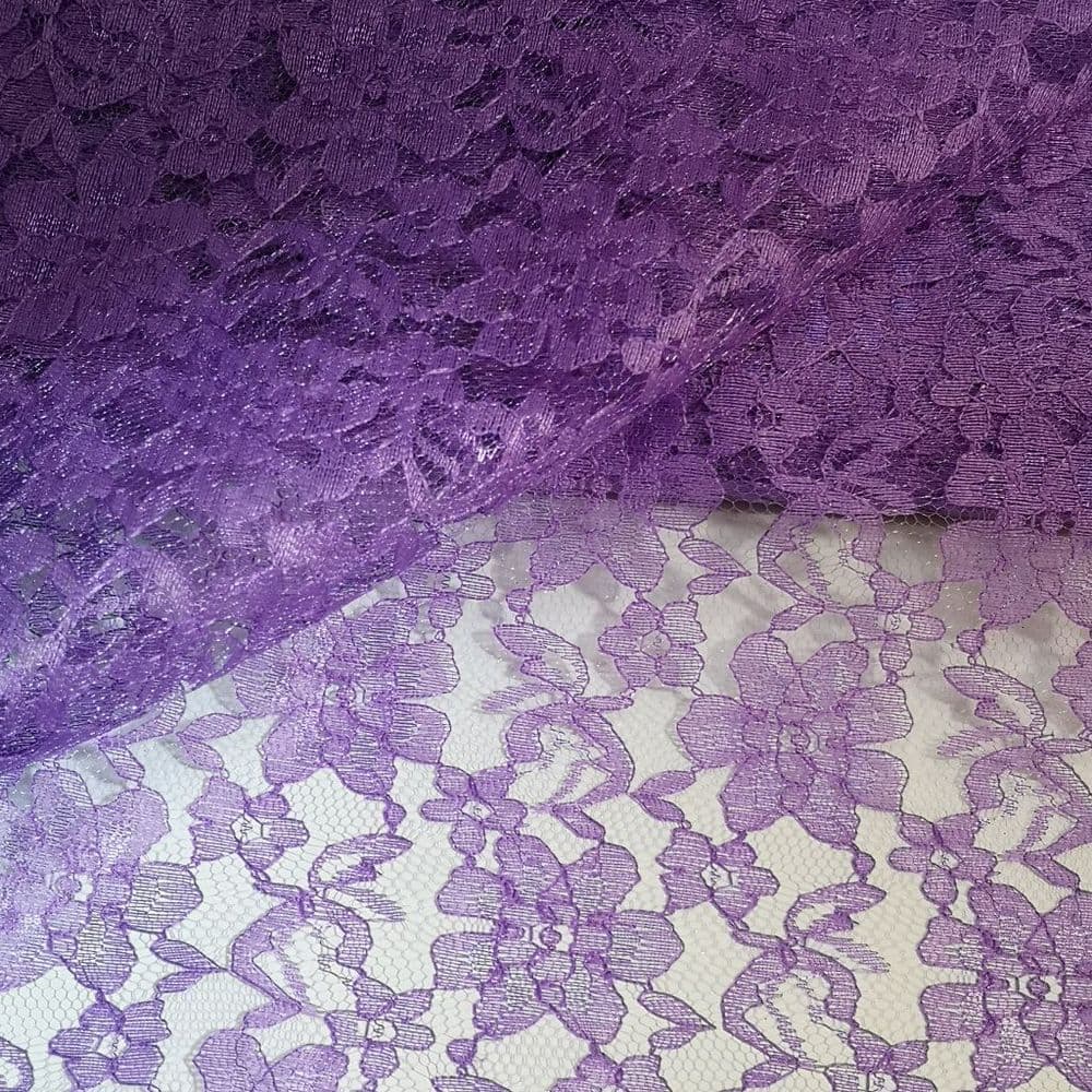 Purple Lace Fabric UK