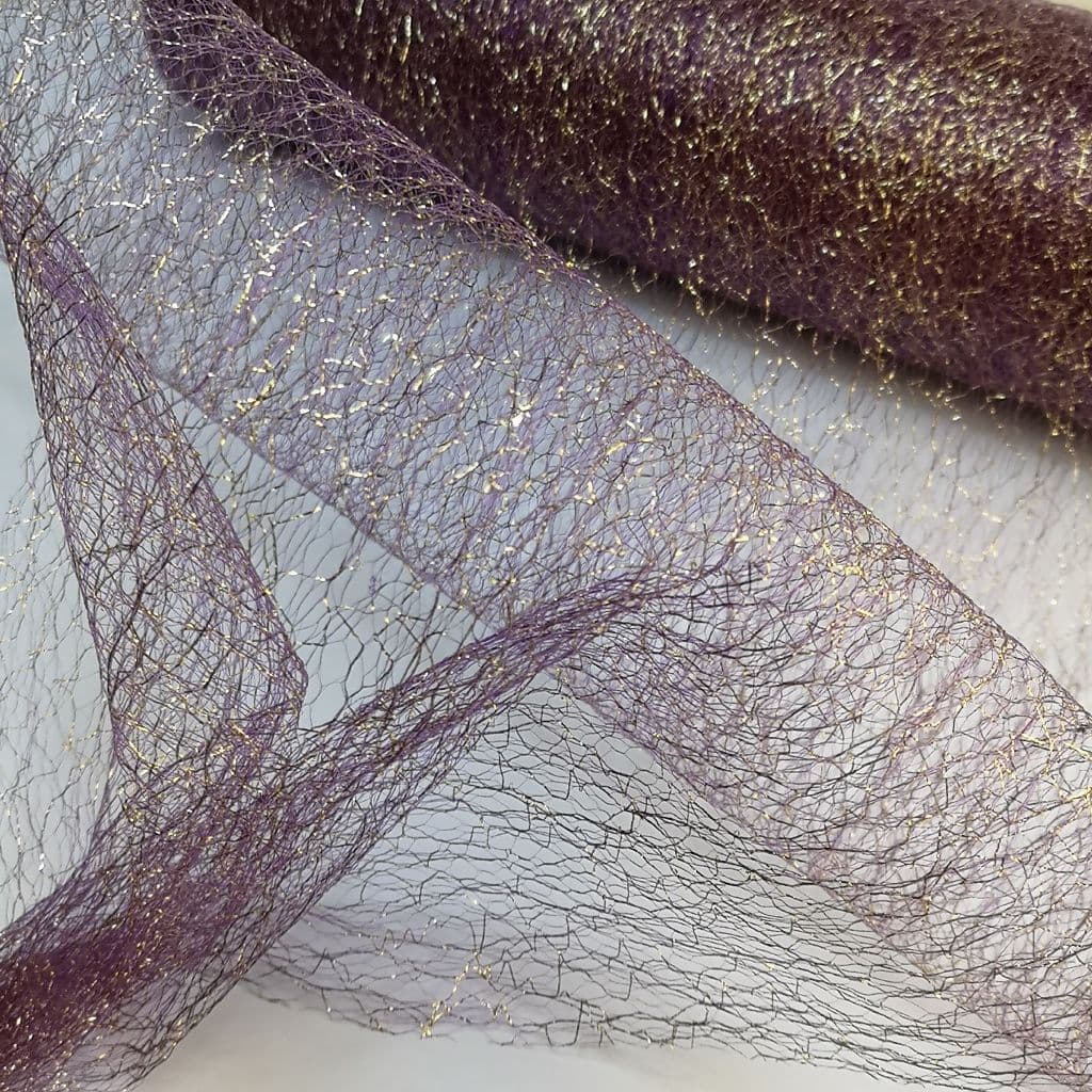 Purple Spider Metallic Netting Tulle UK
