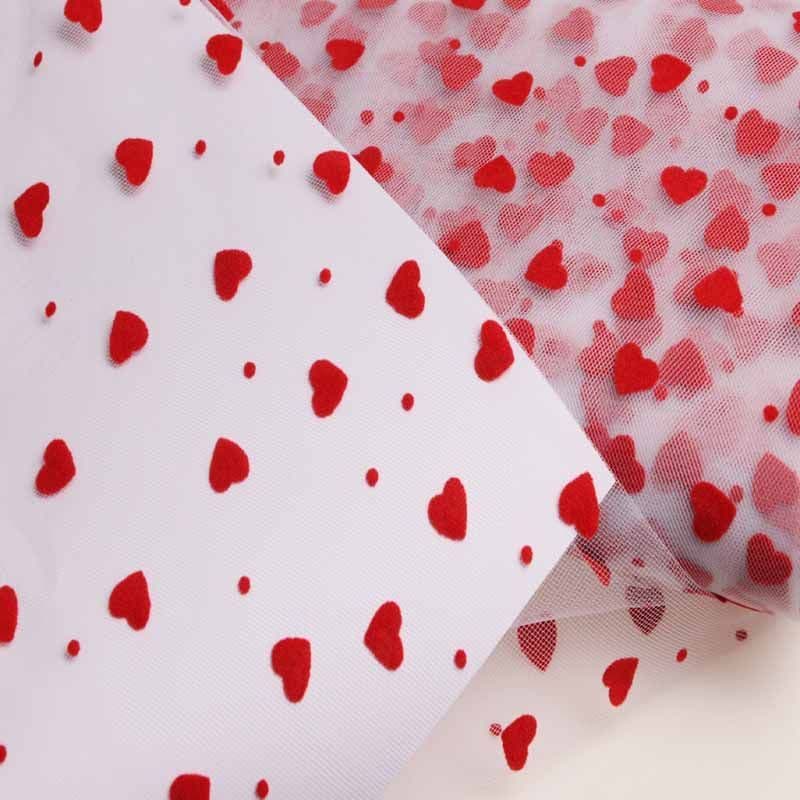 Flocked Hearts Shape UK