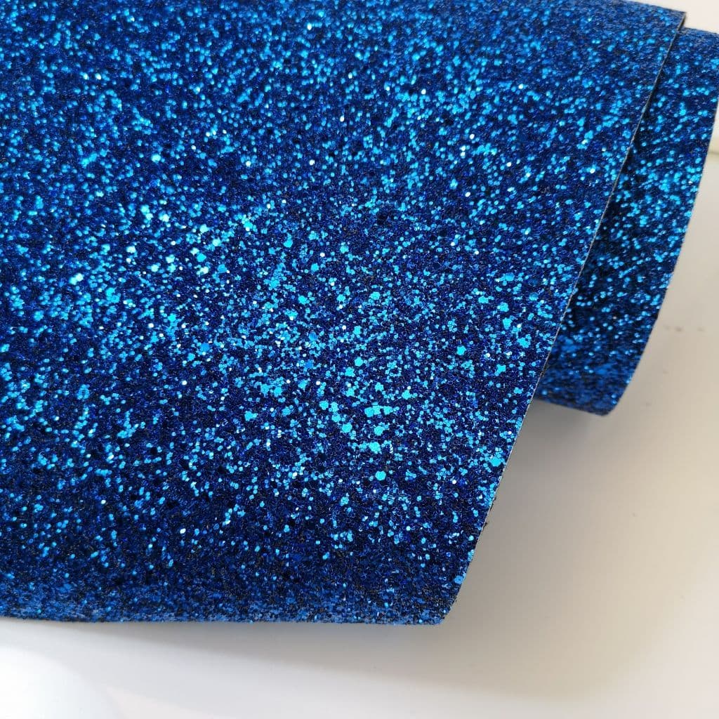 Royal blue Iridescent Glitter Fabric UK