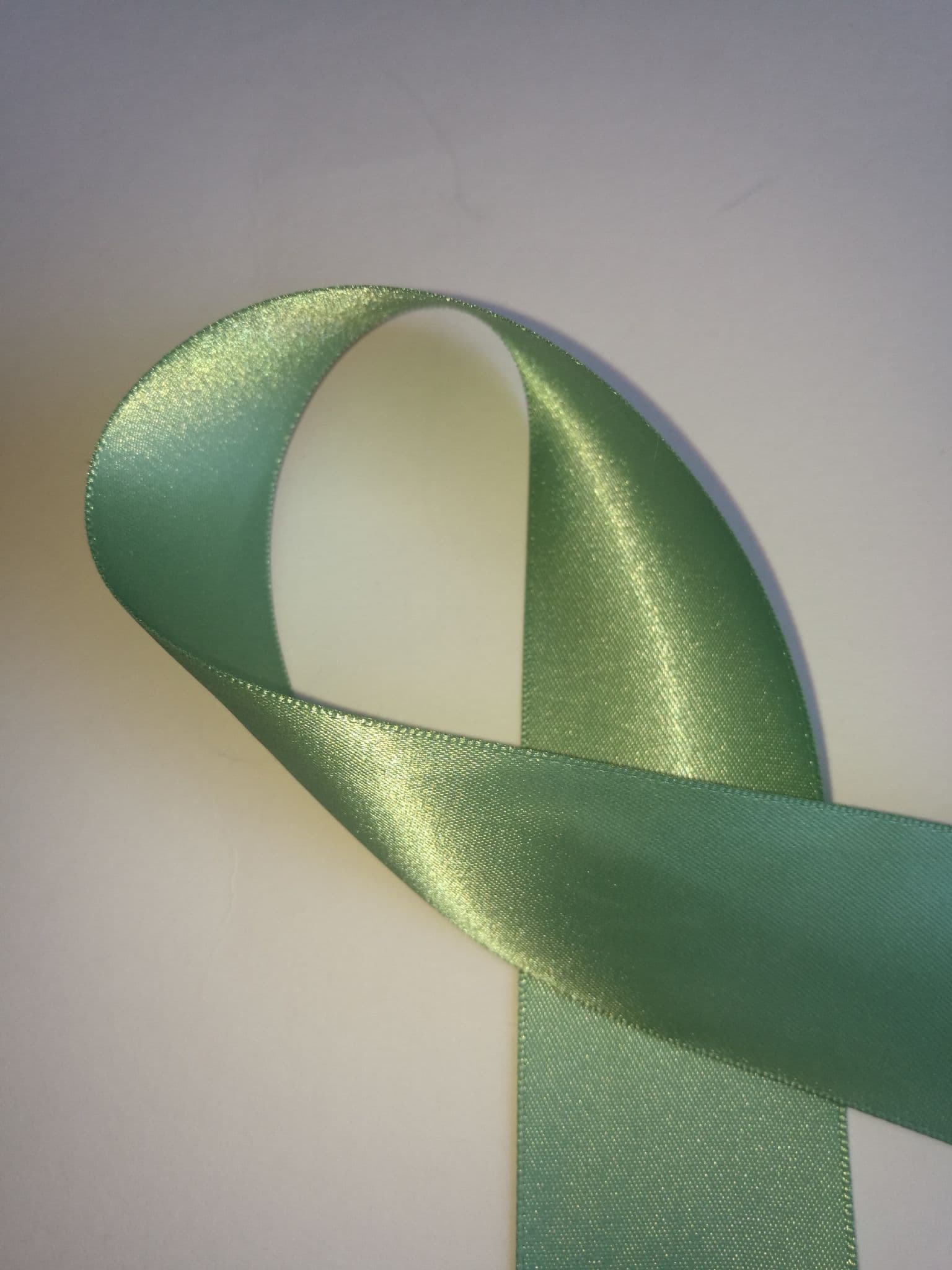 Double Sided Satin Ribbon Sage Green 38 mm x 25 M