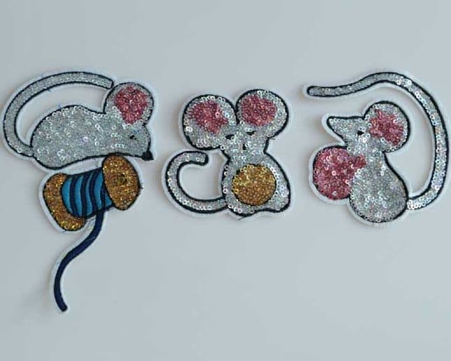 Three Cute Mice Motifs UK
